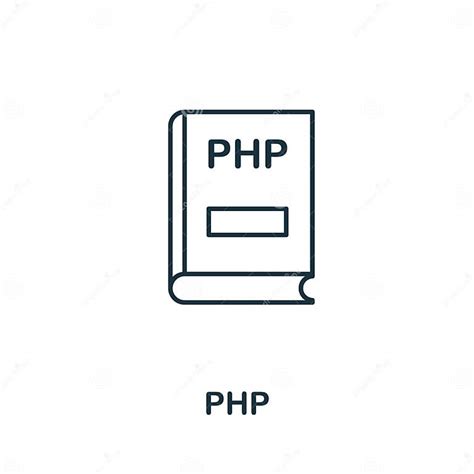 Php Line Icon Thin Design Style From Programmer Icon Collection Stock Vector Illustration Of