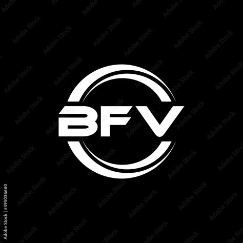 Bfv Letter Logo Design With Black Background In Illustrator Vector