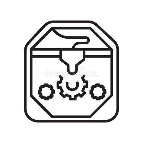 3d Printing Icon Vector Isolated On White Background 3d Printing Sign Line Or Linear Design