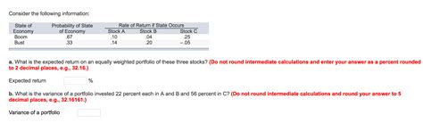 Solved Consider The Following Information A What Is The