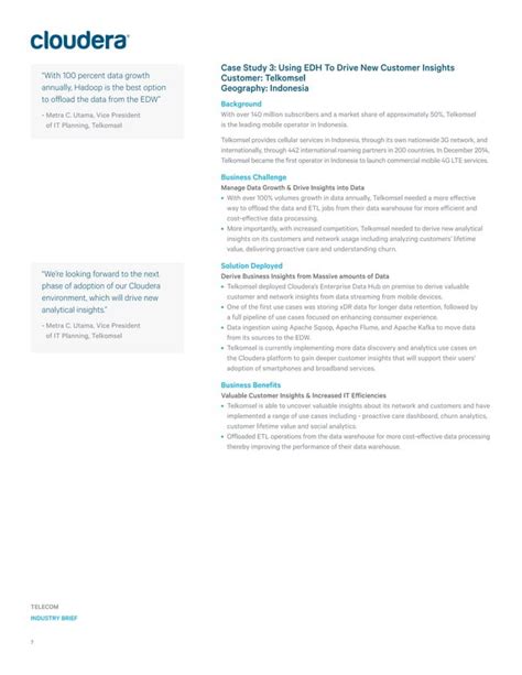 cloudera enterprise data hub in telecom pdf