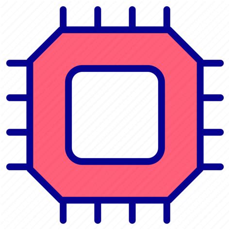 Cpu Processor Chip Computer Hardware Microchip Technology Icon Download On Iconfinder