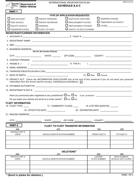 Form Irp 6 Schedule A C Download Fillable Pdf Or Fill Online