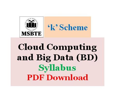 Msbte Cloud Computing And Big Data Bd Syllabus ‘k Scheme Truexams
