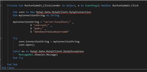 I Got Error When To Connect MySQL Vb Net Stack Overflow
