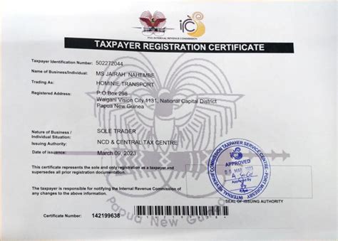 Irc Tin Certificates Ready For Collection Thank You Very Much Hominie