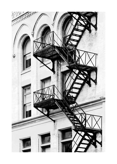 Edificio En Llamas En Blanco Y Negro