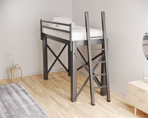 Twin Loft Bed For Adults Heavy Duty Space Saving Design