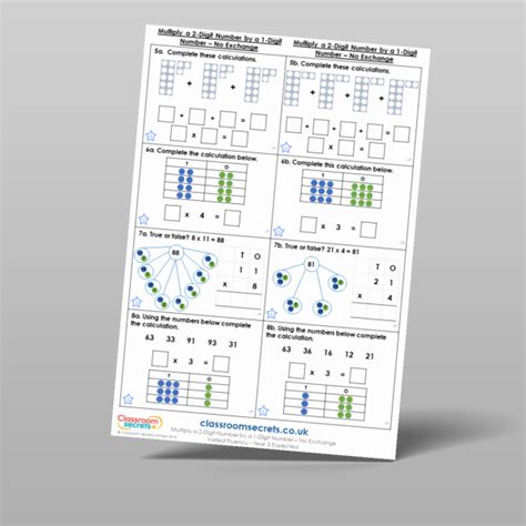 Year Multiply A Digit Number By A Digit Number No Exchange Varied Fluency Resource