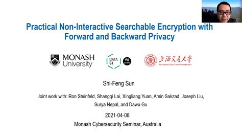Practical Non Interactive Searchable Encryption With Forward And