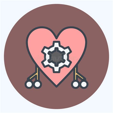 Icon Cybernetics Suitable For Data Analytics Symbol Blue Eyes Style