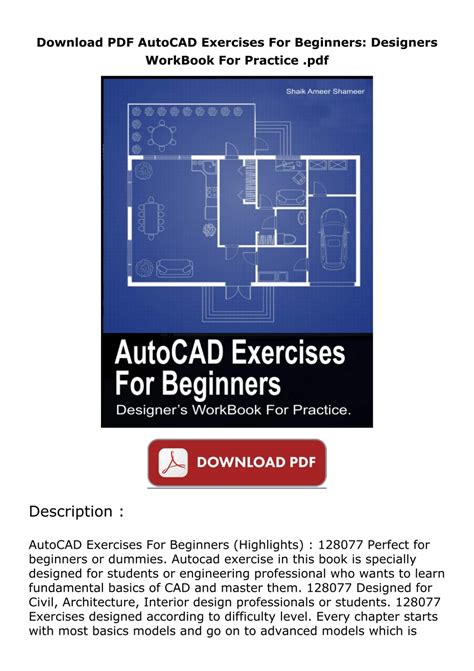 Download Pdf Autocad Exercises For Beginners Designers Workbook For Practice Pdf