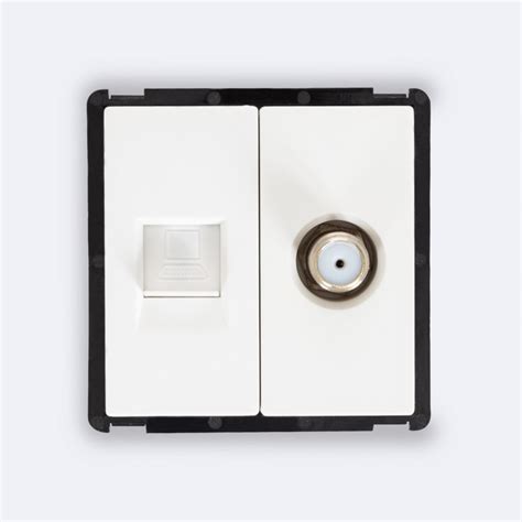 RJ CAT Socket Internet Module Modern Satellite Ledkia