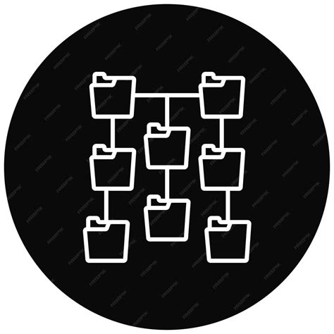 Premium Vector Folders Network Structure Icon Vector Image Can Be Used For Web Hosting