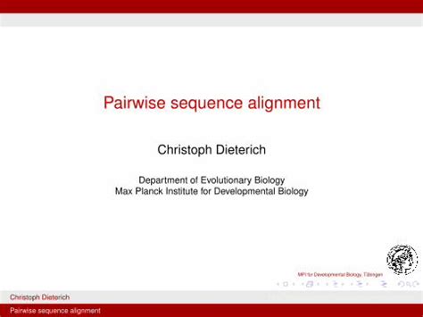 (PDF) Pairwise sequence alignment - Algorithms in Bioinformatics - DOKUMEN.TIPS