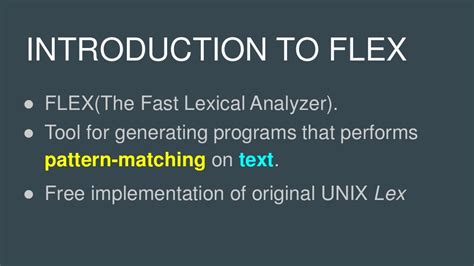 flex fast lexical analyzer generator