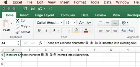 Insert Chinese Character In A Cell Microsoft Community