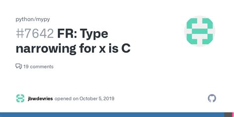 Fr Type Narrowing For X Is C · Issue 7642 · Pythonmypy · Github