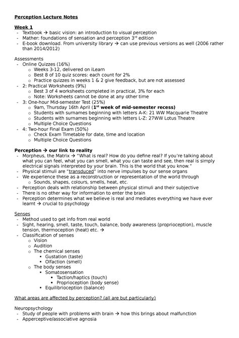 perception lecture notes from university library can use previous