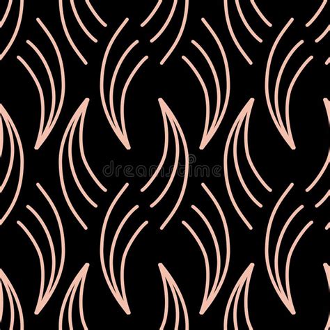 Simple Fantasy Twig Black Seamless Pattern Abstract Background Stock Illustration Illustration