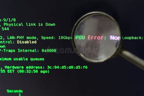 The Concept Of Finding Errors In Computer Programs The Magnifier Is On A Black Background With