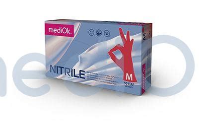 ≡ Нитриловые перчатки mediOk / Красные купить оптом - цена в Киеве ...