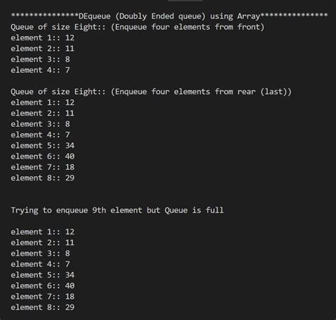 shubham jaiswal on linkedin day 88 dsa today i have created a program on doubly ended queue and…