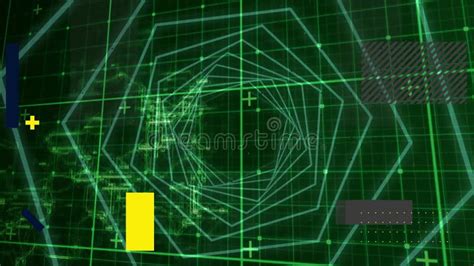 animating hexagonal grid and geometric shapes for data visualization