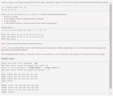 solved create a repeat word function that prints a word n