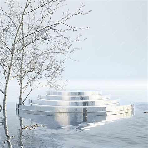 Premium Photo Crescent Shaped Plexiglass Product Stand With Glossy