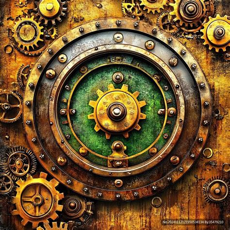 Ai创作图机械工业风 蒸汽朋克艺术 创意立体机械齿轮 摩登时代主题元素齿轮 蒸汽朋克世界 金属质感插画 3d机械齿轮 蒸汽朋克风格 金属机械质感 唯美工业素材 蒸汽朋克机器 工业题材装饰 齿轮