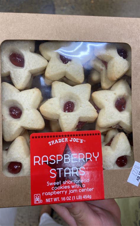 Trader Joe S Raspberry Stars Sweet Shortbread Cookies With A Raspberry Jam Center Fig App