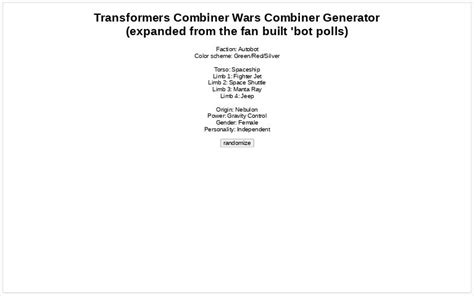 transformers combiner wars combiner generator expanded from the fan