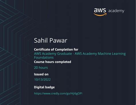 Sahil Pawar On Linkedin Awsacademy Machinelearning Awscertified Cloudcomputing Salesforce