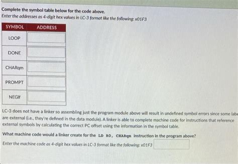 Solved Consider The Following Lc 3 Program That Prompts For