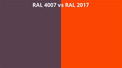 RAL 4007 vs 2017 | RAL colour chart UK