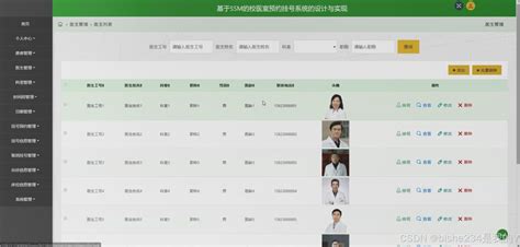 计算机毕业设计之基于ssm的校医室预约挂号系统的设计与实现 Csdn博客