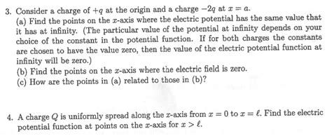 Solved Consider A Charge Of Q At The Origin And A Charge Chegg Com