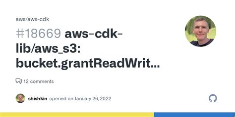 aws cdk lib aws s3 bucket grantreadwrite missing putobject actions