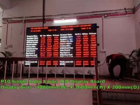 P Single Color Large LED Display Board Wall Mounted At Sq Ft In Pune