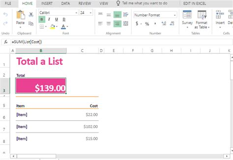 Shopping Cost Calculator For Excel
