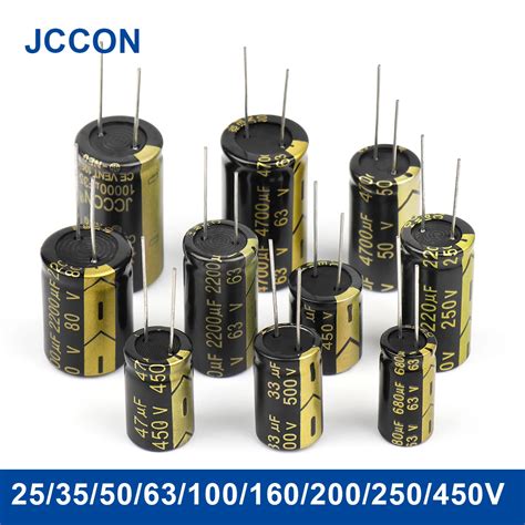 2Pcs JCCON Aluminium Elektronische Kondensator 25/35/50/63/100/160/200 ...