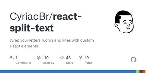 Github Cyriacbrreact Split Text Wrap Your Letters Words And Lines