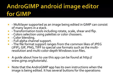 AndroPainter Image Editor For GIMP In Android PPT