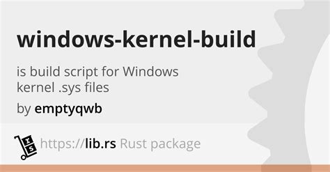 Windows Kernel Build — Cargo Library Librs Windows Kernel Build — Cargo Library Librs