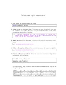 Substitution Cipher Instructions