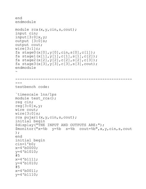 Verilog Codes And Testbench Codes For Basic Digital Electronic Circuits Pdf