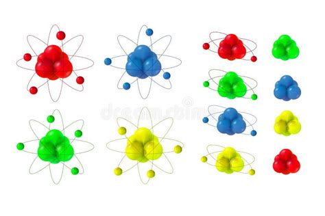 3d Abstract Atom Structure Stock Vector Illustration Of Isolated
