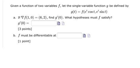 solved given a function of two variables f let the