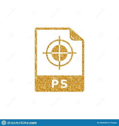Gold Glitter Icon Tif File Format Stock Vector Illustration Of